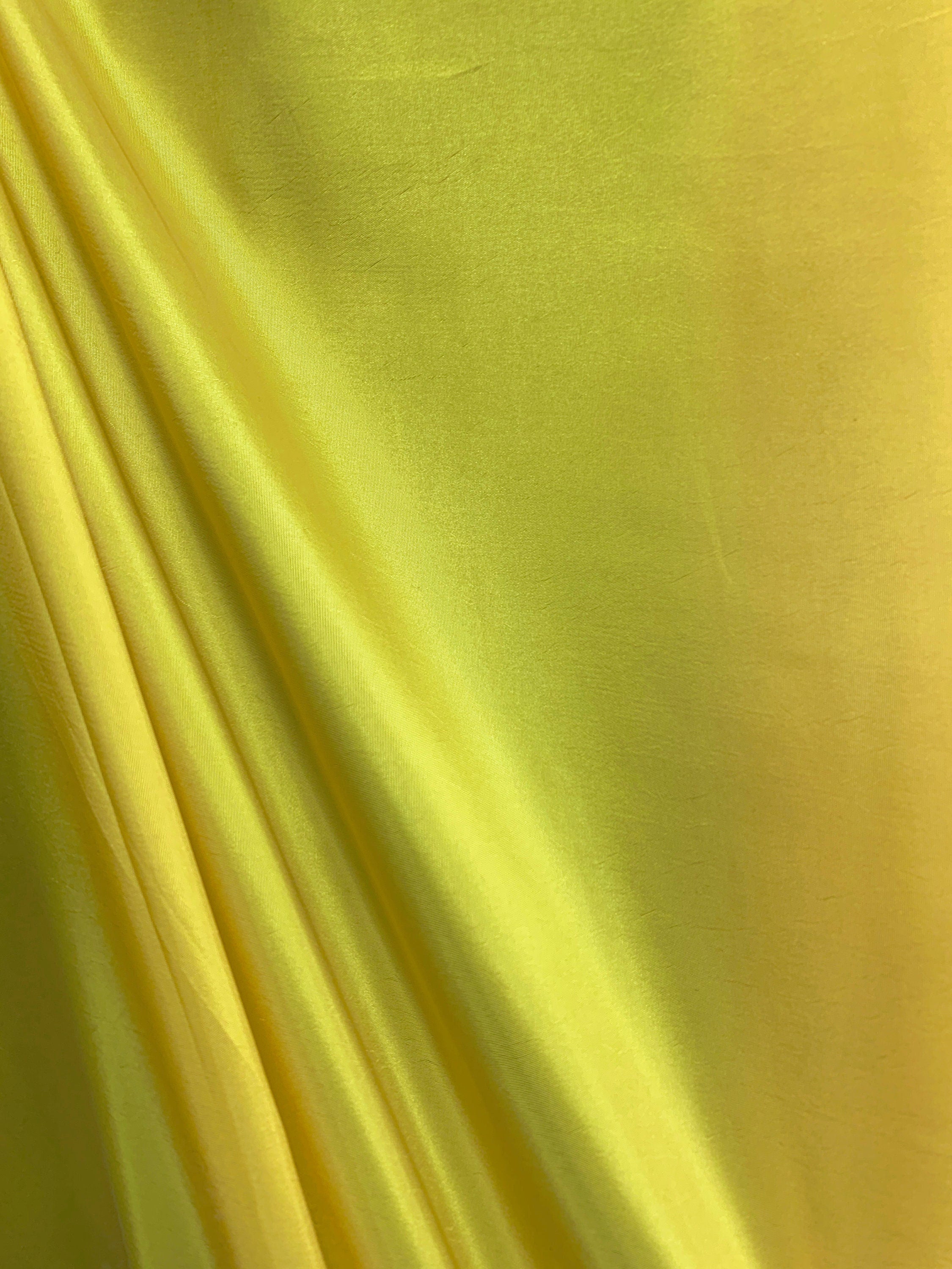 YELLOW Solid Polyester Taffeta Fabric (60 in.) Sold By The Yard ...
