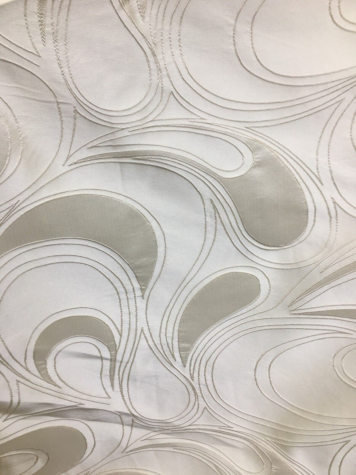 BEIGE Paisley Brocade Upholstery Drapery Fabric (54 in.) Sold By The Y ...